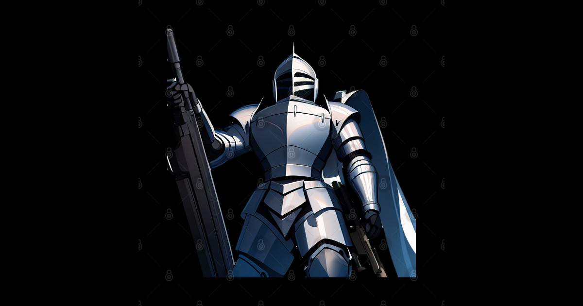 Knight Holding Gun - Knight Gun - Sticker | TeePublic