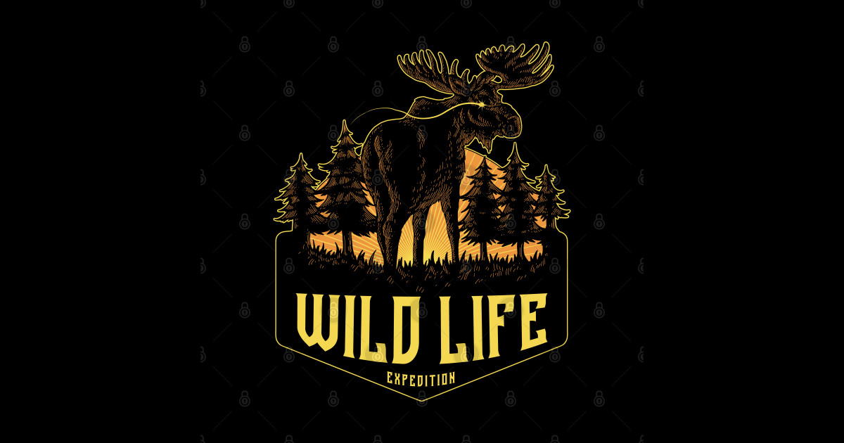 Wild Life Deer Logo - Outdoor Logo - Sticker | TeePublic