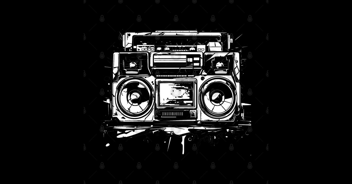 Boombox Ghetto Blaster - Boombox - Sticker | TeePublic