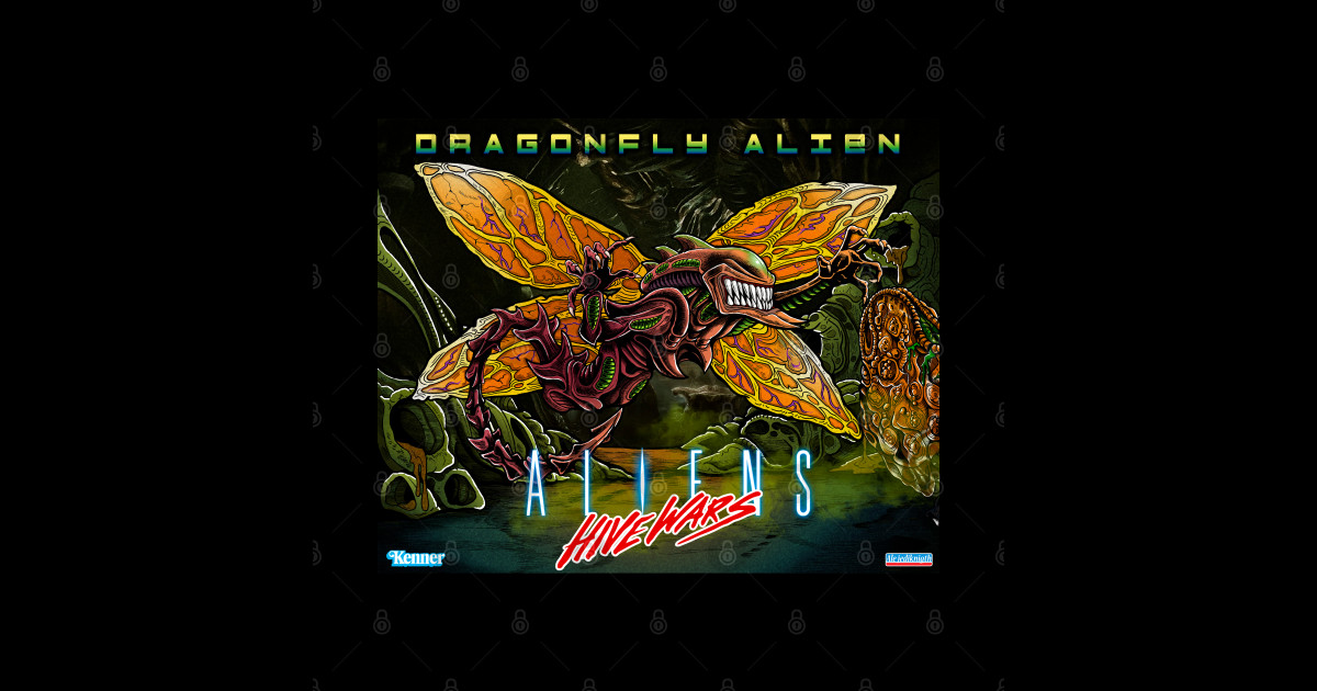 Dragonfly Alien poster - Aliens - Sticker | TeePublic