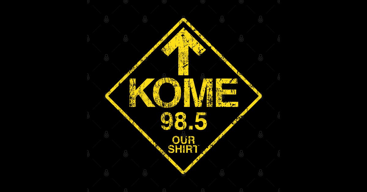 Kome 98.5 Vintage Radio - Radio Station - Sticker | TeePublic
