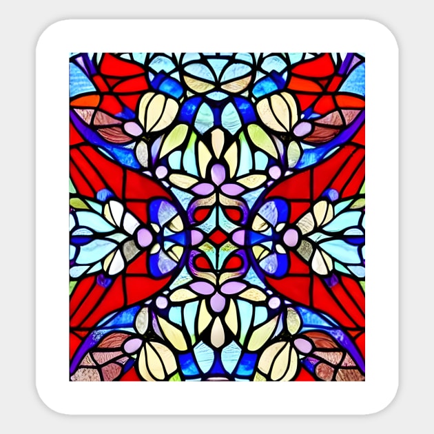 ART Stained Glass Window - Artworks - Sticker | TeePublic