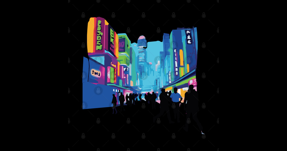 Vibrant Cyberpunk City – Futuristic Neon Street Scene - City Life ...