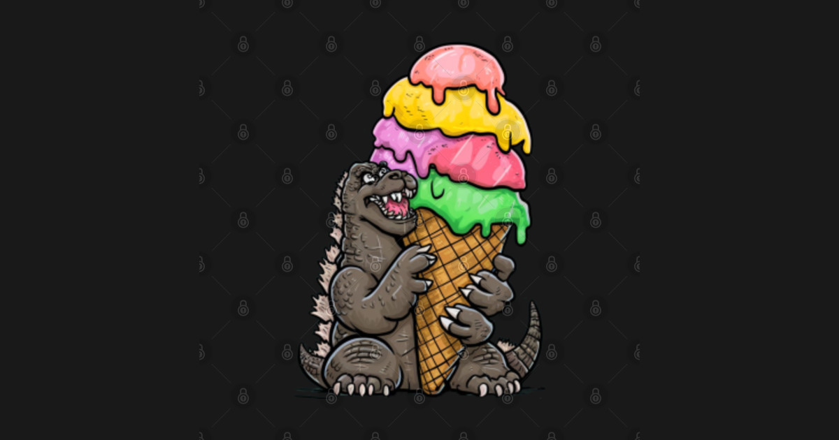 Godzilla Ice Cream - Godzilla - T-Shirt | TeePublic