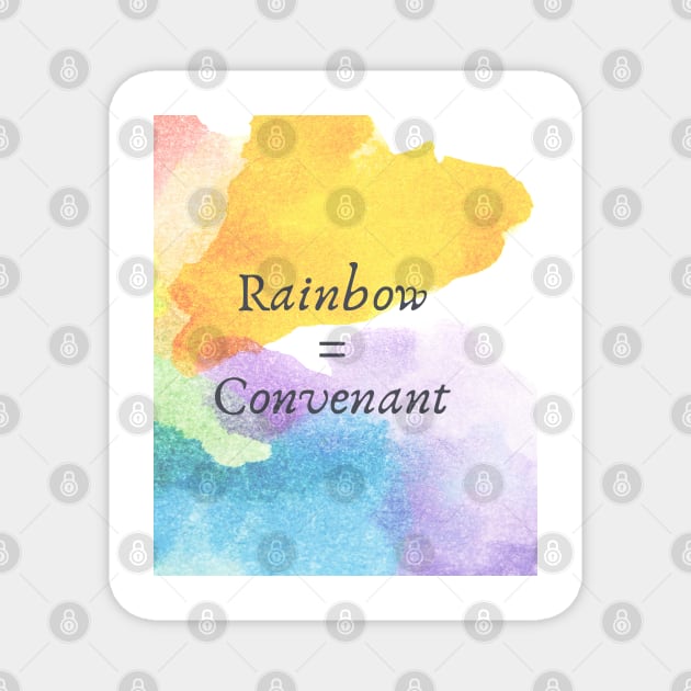 Watercolor Rainbow = covenant - Covenant - Magnet | TeePublic
