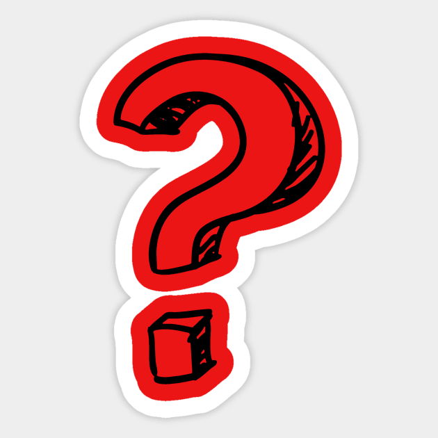 A question mark - Question Mark - Sticker | TeePublic