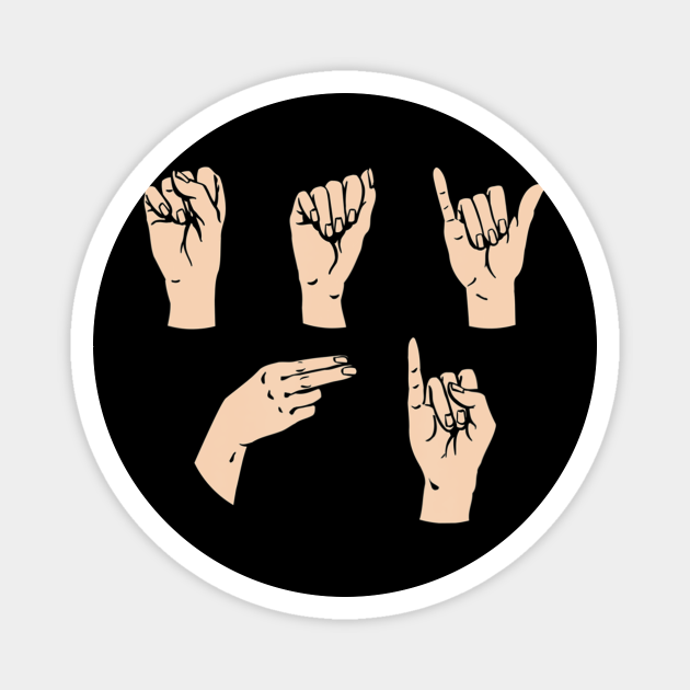 ASL Learning Say Hi Funny Hand Sign language Interpreter - School ...