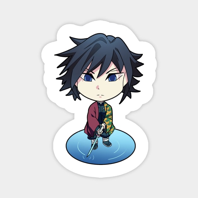 Giyuu Chibi Design. - Demon Slayer - Magnet | TeePublic