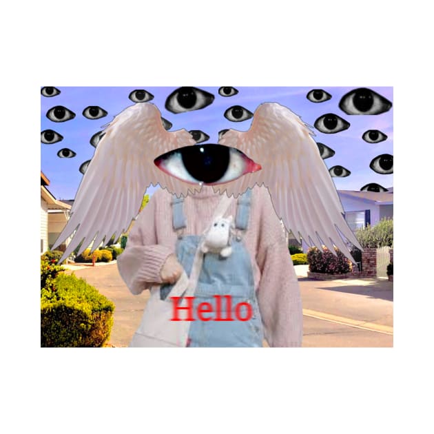 Hello - Dreamcore, Weirdcore Eyes Wallpaper Design - Weirdcore - T-Shirt | TeePublic