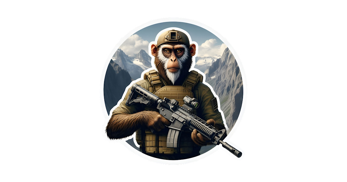 Tactical Monkey - Monkey - T-Shirt | TeePublic