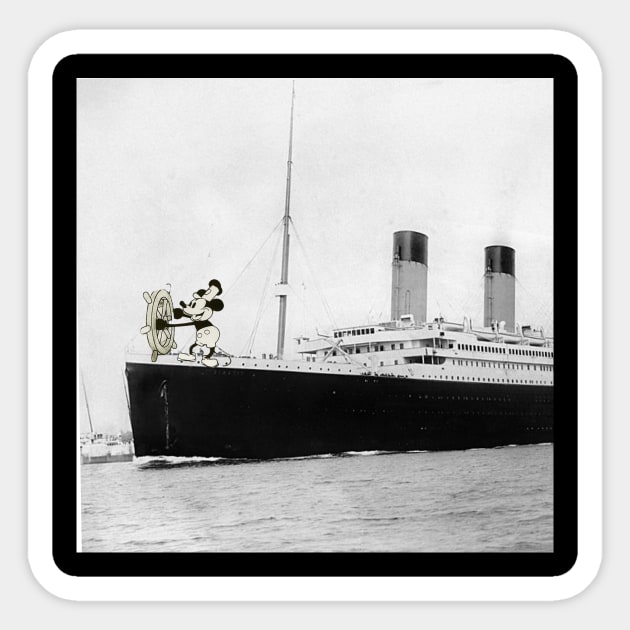 RMS Steamboat Willie - Steamboat Willie - Sticker | TeePublic