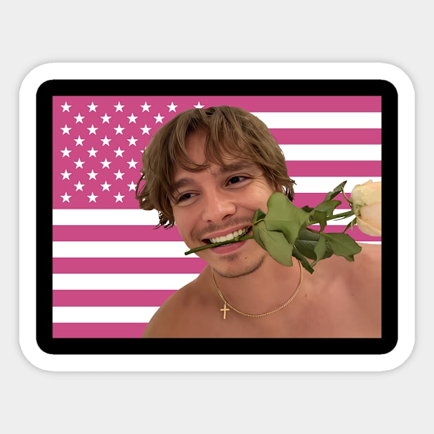 Nicholas chavez with rose pink american flag - Nicholas Chavez ...