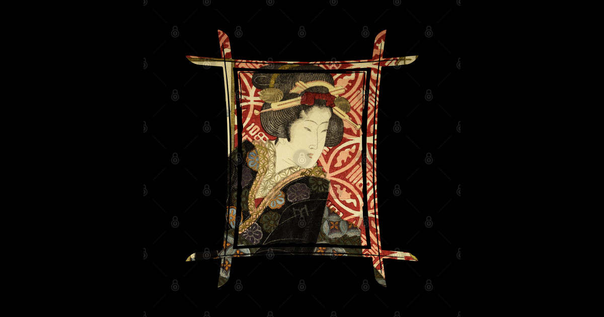 Vintage Japanese Geisha Retro Symbol Text Kanji Love Japan 322 - Geisha ...