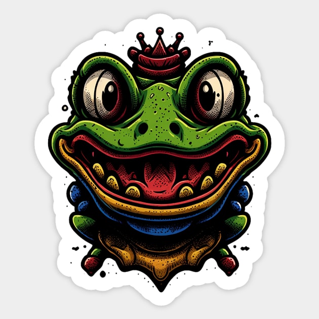 Cartoon king toad - Cartoon - Sticker | TeePublic