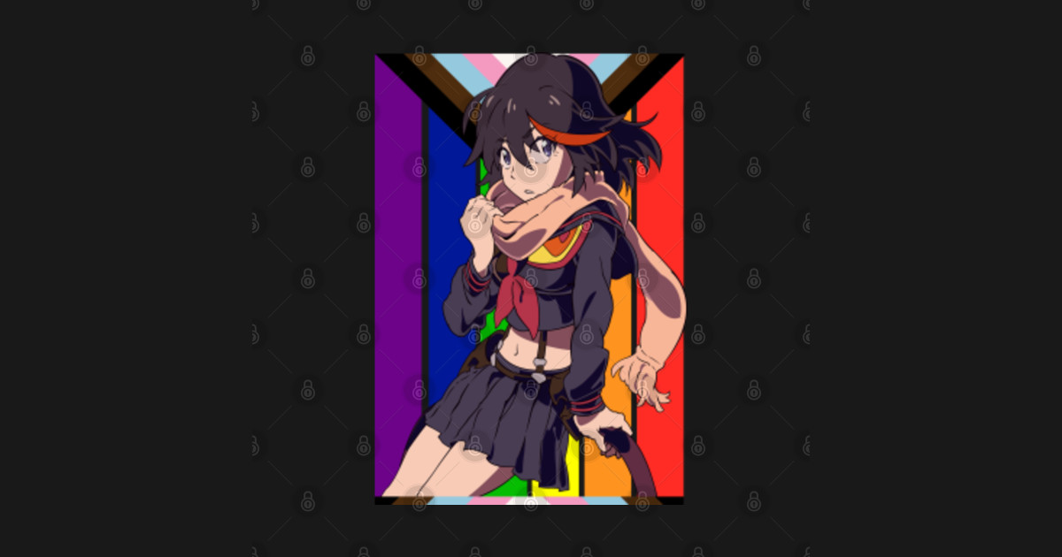 Ryuko Matoi Pride Flag - Ryuko Matoi Pride Flag - T-Shirt | TeePublic