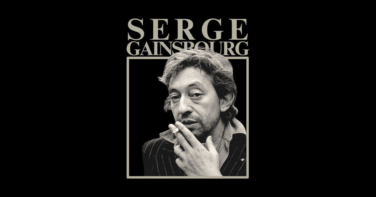 Serge Gainsbourg /\/\/\ Aesthetic Tribute Fanart Design - Serge Gainsbourg - Sticker | TeePublic