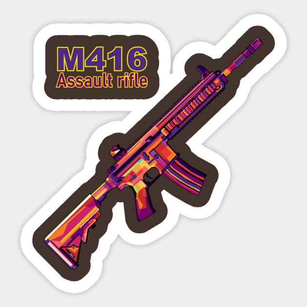 M416 assault rifle - Pubg Clothes - Sticker | TeePublic