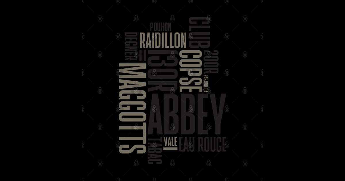 Iconic F1 Corners - Formula 1 - Sticker | TeePublic