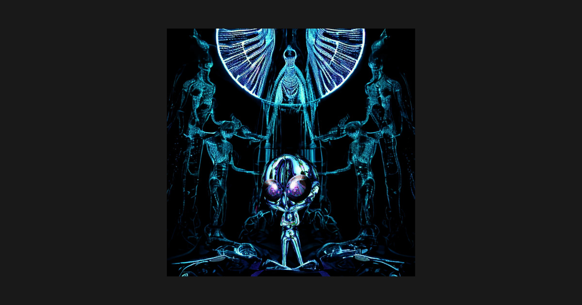 Angel wing x-ray - Alien Art - T-Shirt | TeePublic