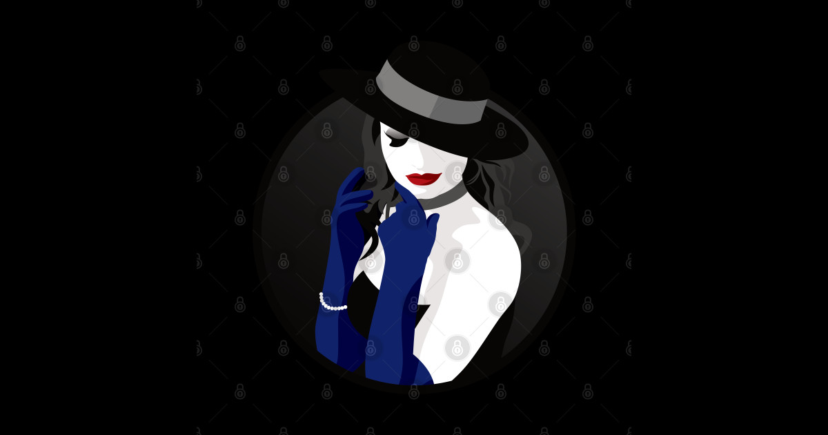 Burlesque Girls | Suzette - Blue & Grey - Burlesque Dancer - Sticker ...