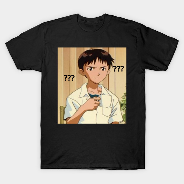 Shinji cup meme Neon Genesis Evangelion - Evangelion - T-Shirt | TeePublic