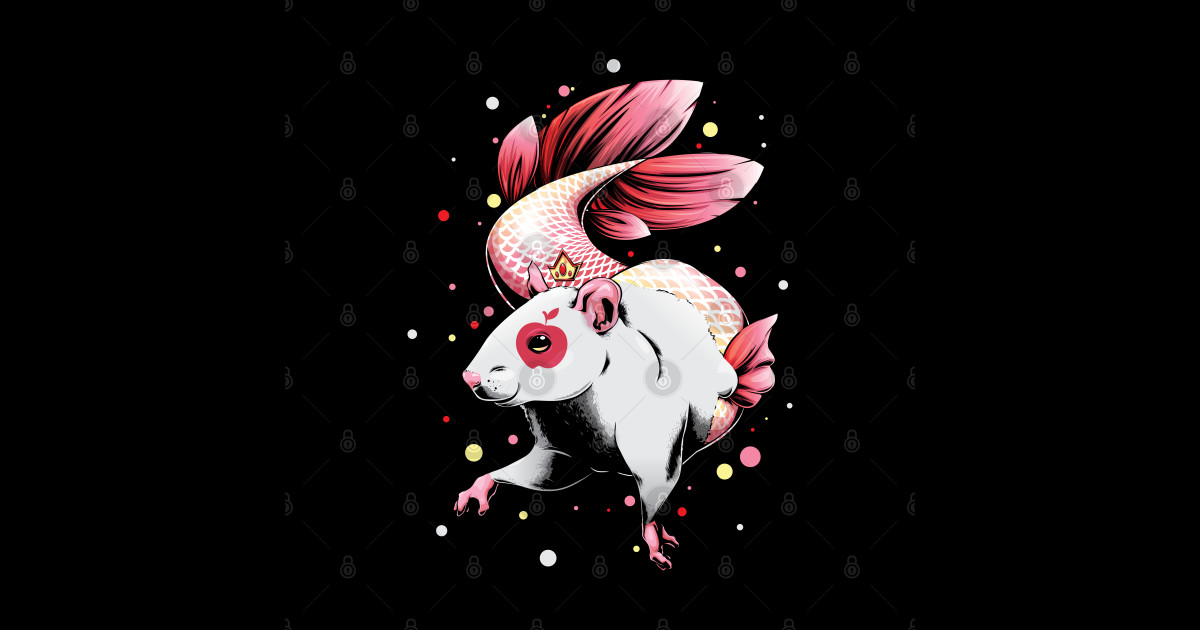 Mer-Rat - Mermaid Rat - Rat - Sticker | TeePublic
