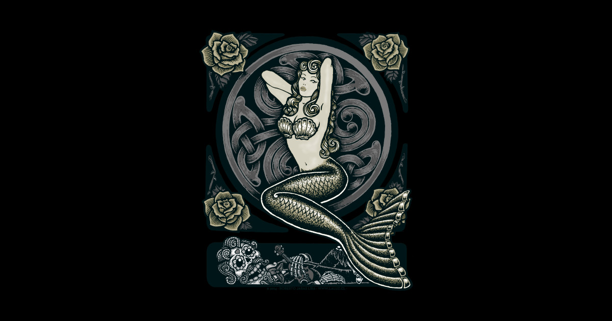 Classic Pinup Mermaid - Pinup - Magnet | TeePublic