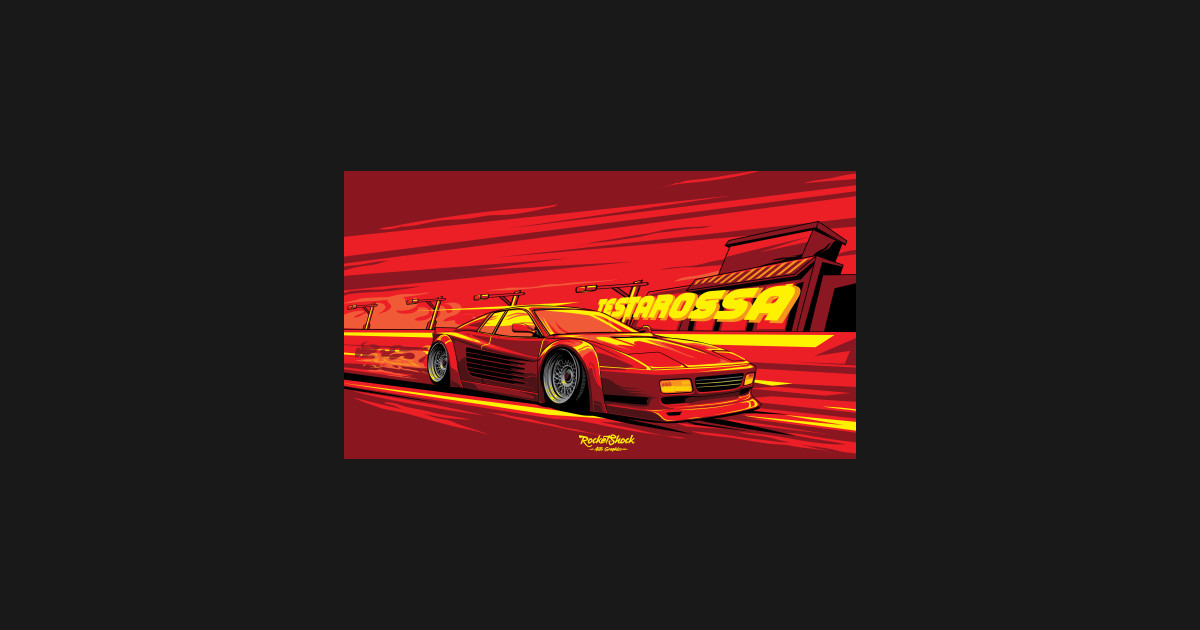 Testarossa Red theme - Testarossa - T-Shirt | TeePublic