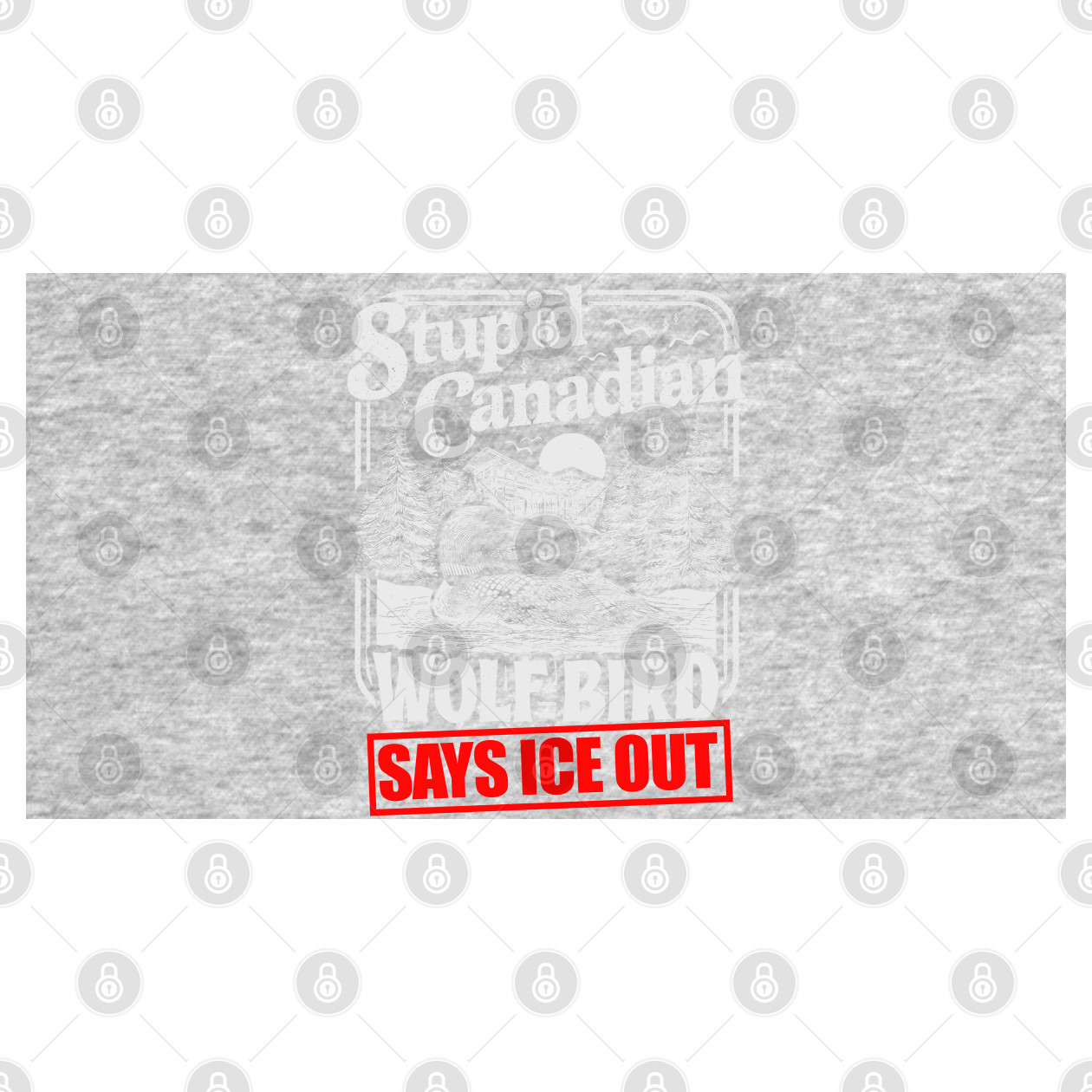 Vintage Stupid Canadian Wolf Bird Loon Anti Ice | Abolish ICE Funny ...