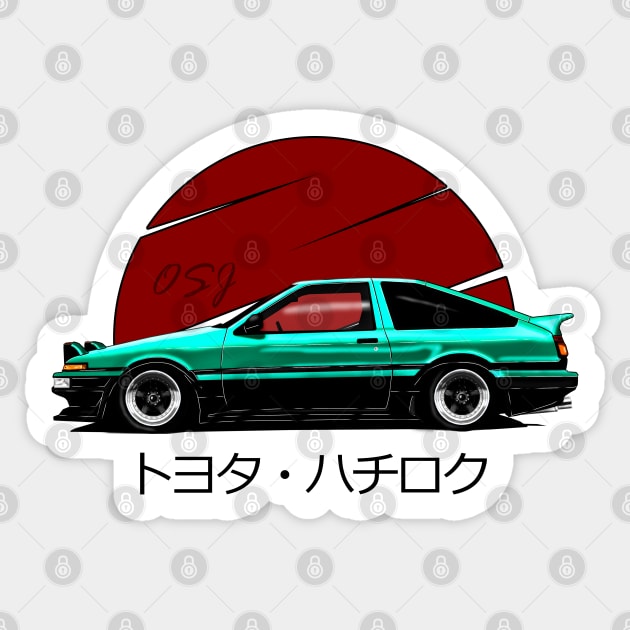 AE86 Turquoise Legend Edition - Toyota Ae86 - Sticker | TeePublic