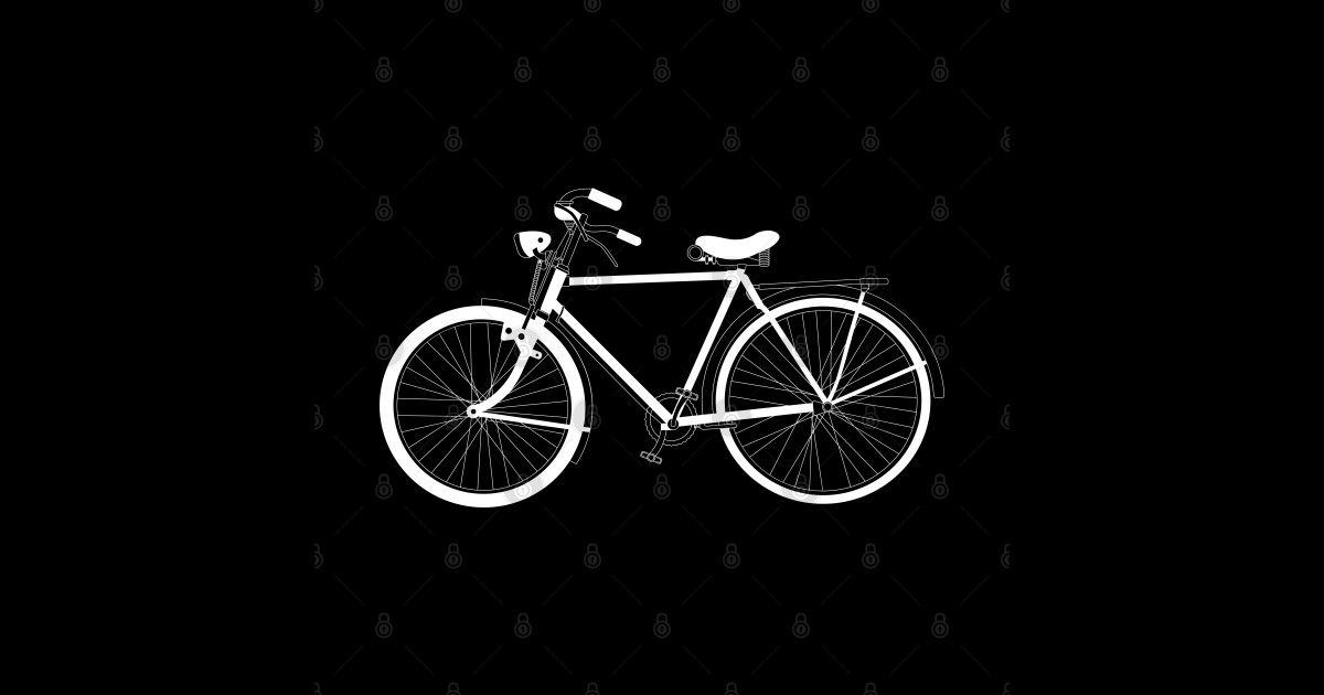 Onthel Roadster White Outline - Bike - Sticker | TeePublic
