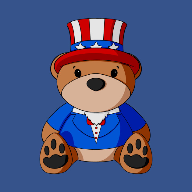 Uncle Sam Teddy Bear - Uncle Sam - T-Shirt Designed & Sold By & J Graphics