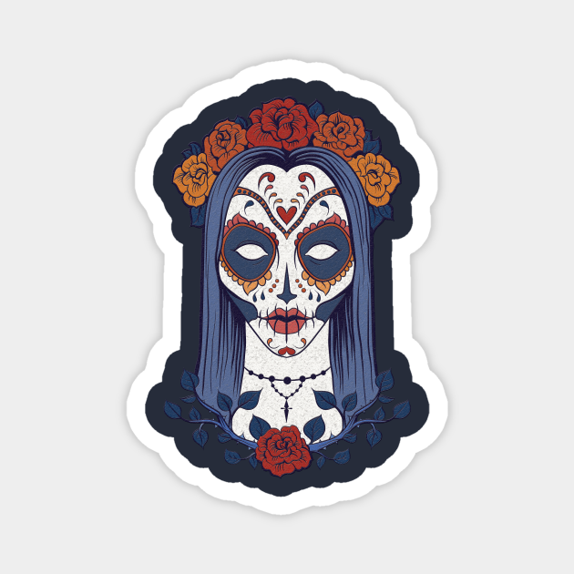 La Catrina Azul - La Catrina - Magnet | TeePublic