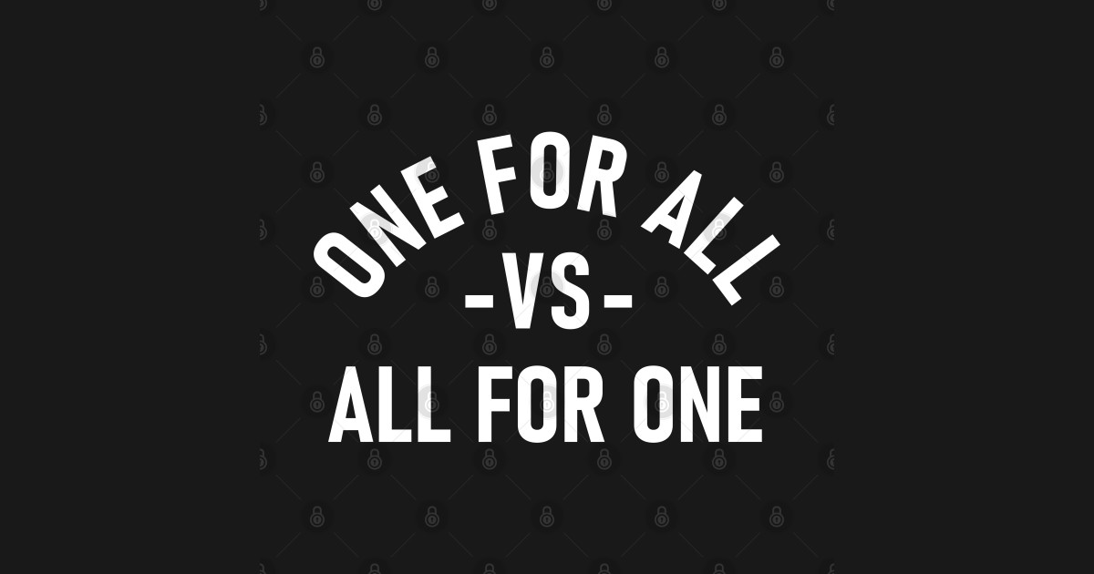 One For All vs All For One - Boku No Hero - T-Shirt | TeePublic