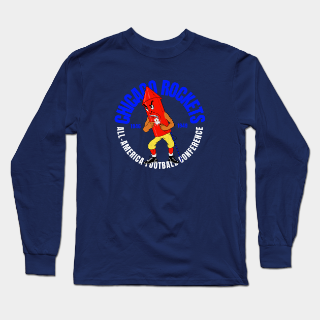 Defunct Chicago Rockets Football 1946 - Chicago - Long Sleeve T-Shirt ...