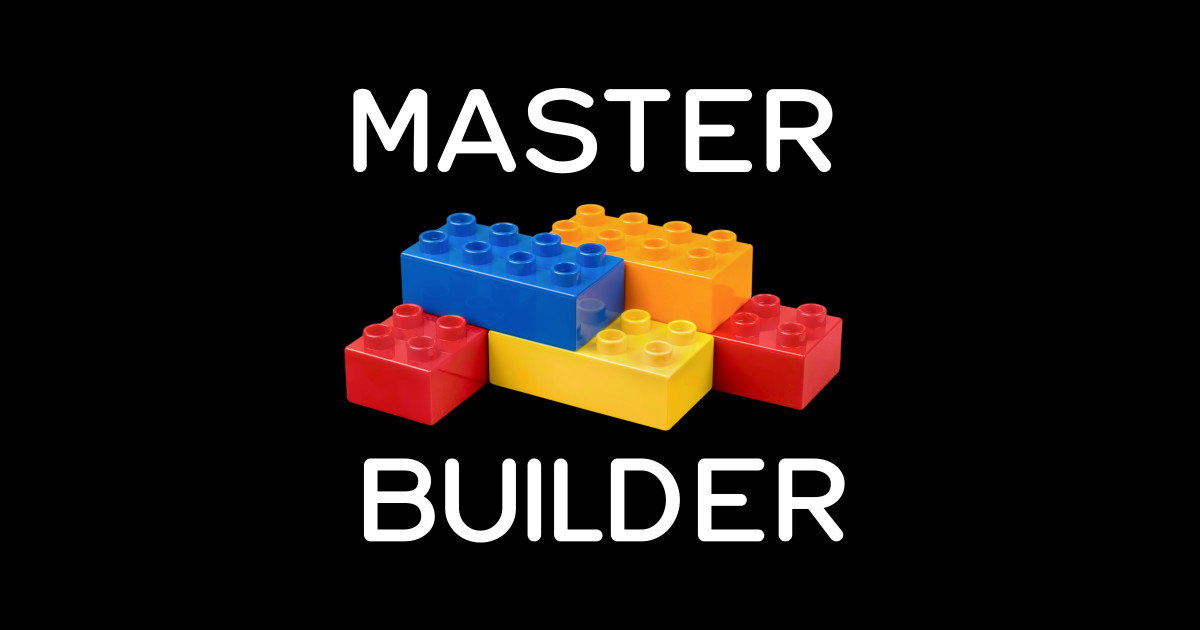 Master Builder Lego Brick - Master Builder - Sticker | TeePublic