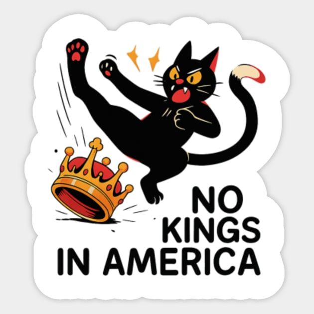no-kings-in-america - No Kings In America - Sticker | TeePublic