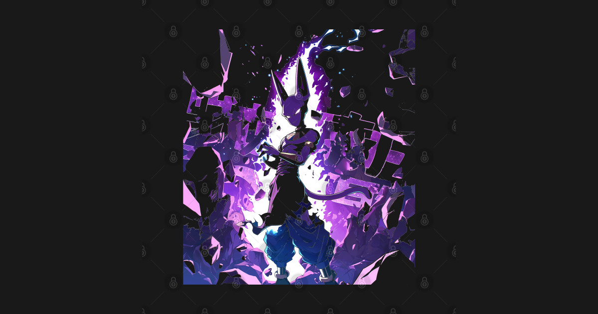 Beerus God of Destruction Unleashed Art - Beerus - T-Shirt | TeePublic