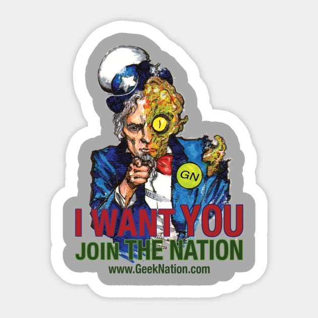Alien Uncle Sam - Alien Uncle Sam - Sticker | TeePublic