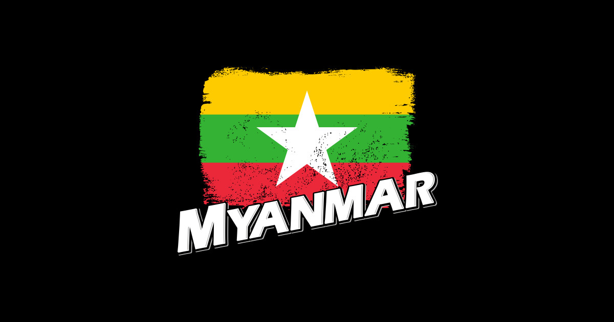 Myanmar flag - Myanmar - Sticker | TeePublic