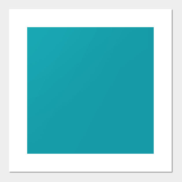 Caribbean Sea Blue Solid Color - Caribbean Blue - Posters and Art ...