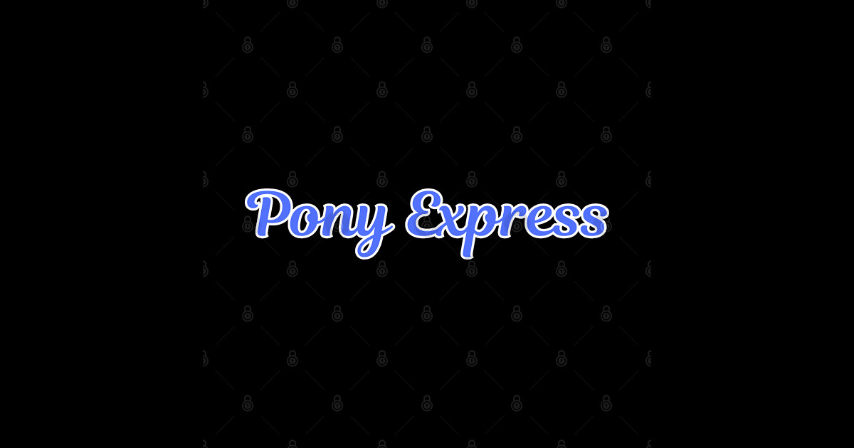 Pony Express Script - Smu - Sticker | TeePublic