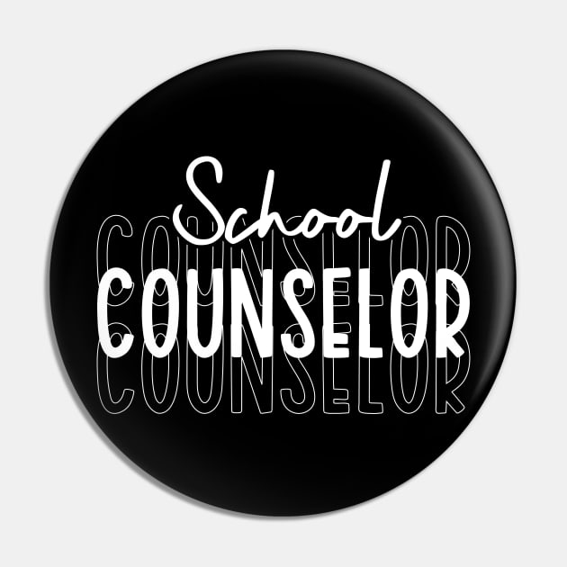 School Counselor - School Counselor - Pin | TeePublic