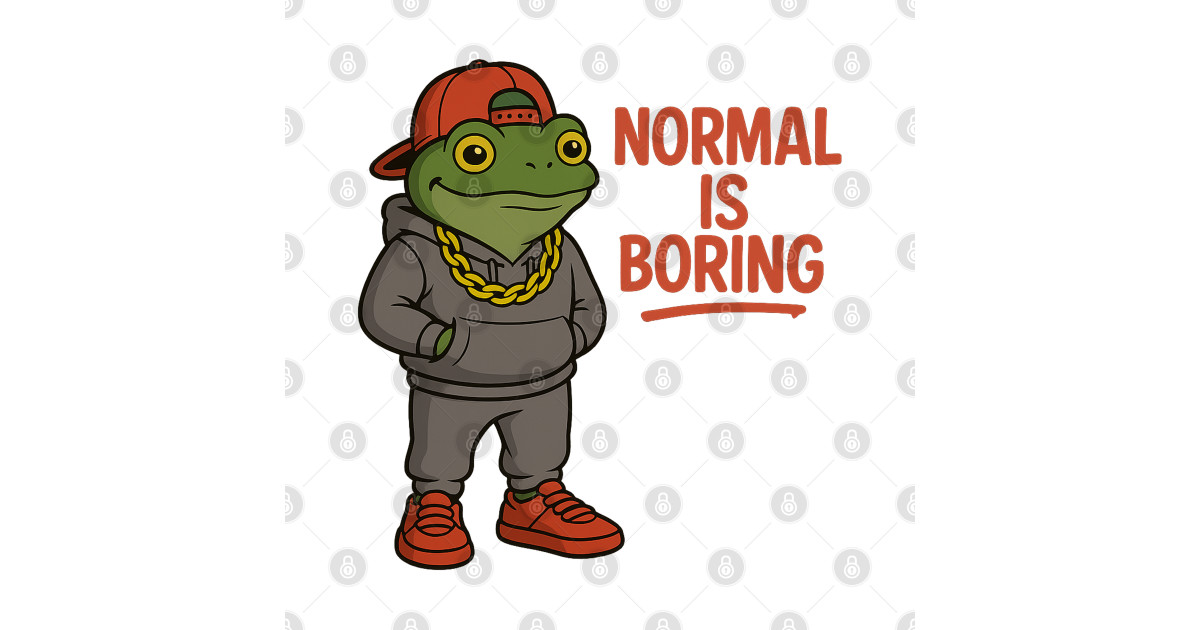 Normal is Boring - Frog - T-Shirt | TeePublic