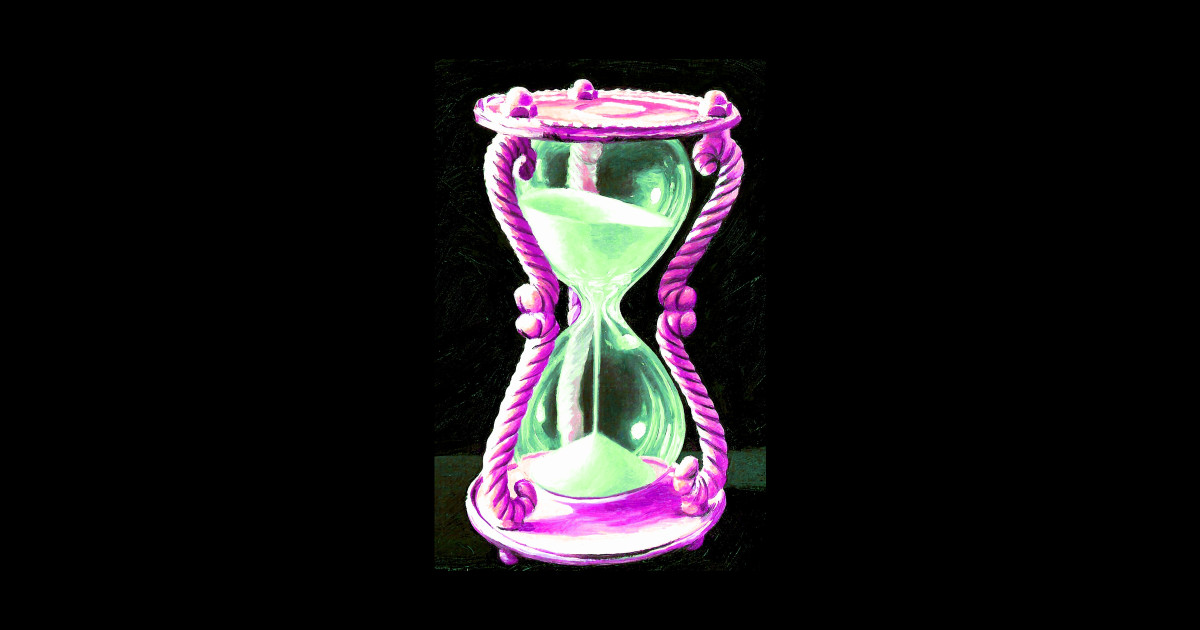 Pretty Sand timer hourglass - neon pink - Old Fashioned - Sticker ...