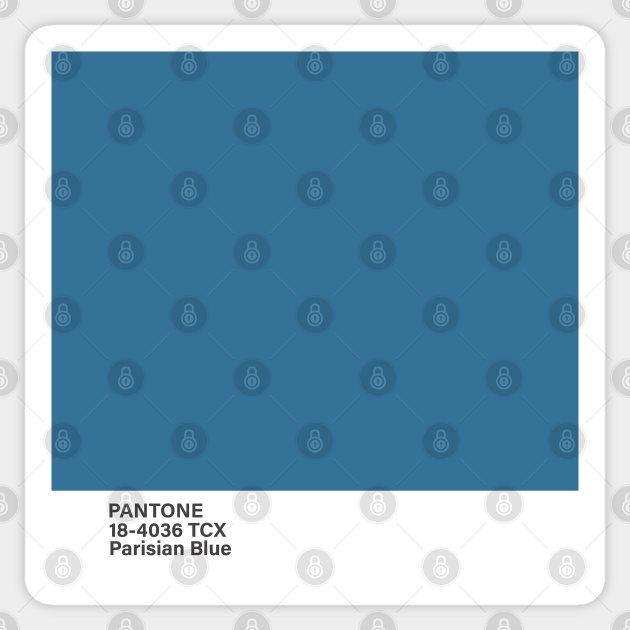 pantone 18-4036 TCX Parisian Blue - Pantone Color - Sticker | TeePublic