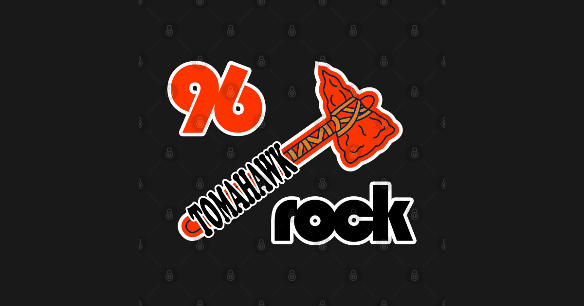 96 Rock WKLS-FM Atlanta Braves Tomahawk - Atlanta - T-Shirt | TeePublic