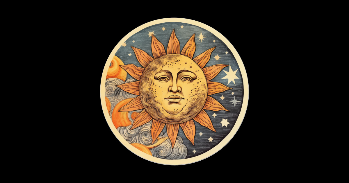 Retro Sun And Stars - Retro Sun - Posters and Art Prints | TeePublic