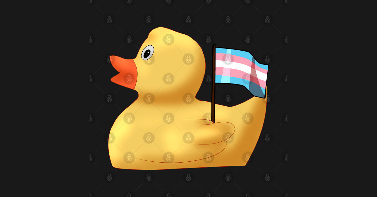Transgender Rubber Duck - Transgender Flag - T-Shirt | TeePublic