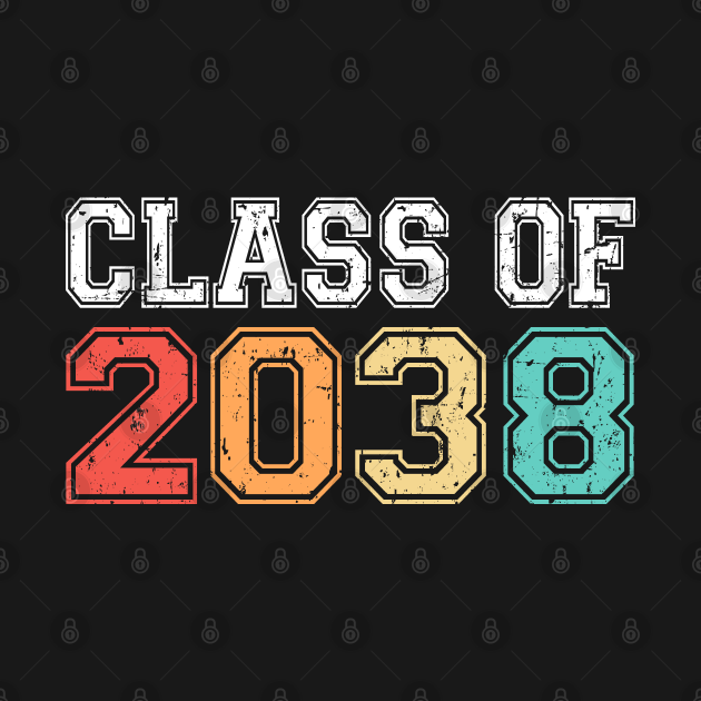 Class Of 2038 Graduation Retro Vintage - Class Of 2038 - T-Shirt ...